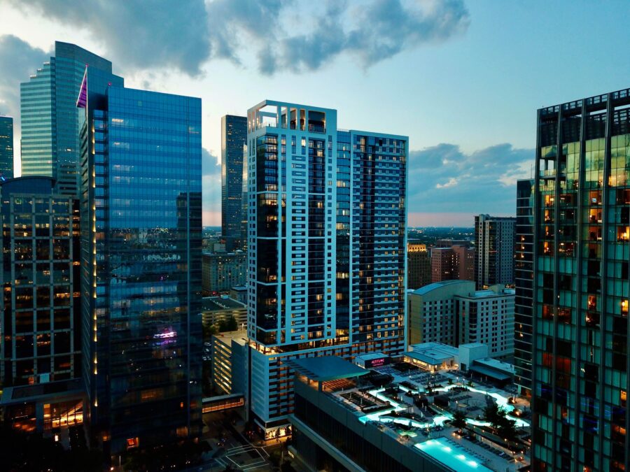 Contemporary Tower Apartments with Rooftop Pool and Downtown Views