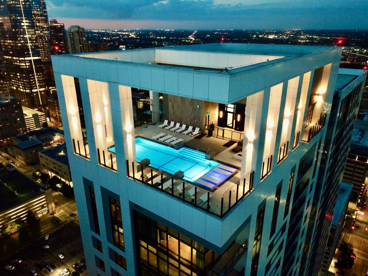 Contemporary Tower Apartments with Rooftop Pool and Downtown Views